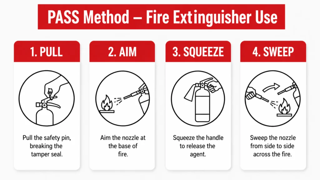 PASS Method Fire Extinguisher: Full Form, Steps & How to Use One ...